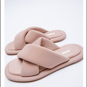 Zara | Shoes | Zara Quilted Slides | Poshmark